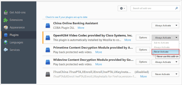 Disable Plugins an Add-ons for Major Web Browsers Disable Plugins an Add-ons for Major Web Browsers