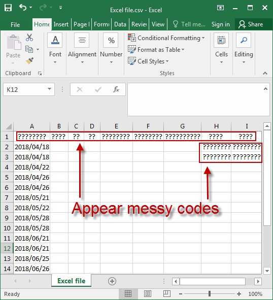 How to Fix Messy Codes for CSV File in Excel 2016 How to Fix Messy Codes for CSV File in Excel 2016